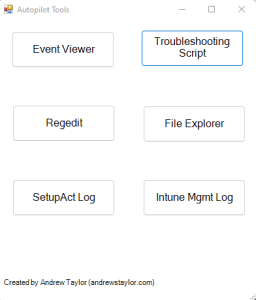 Autopilot Troubleshooting Tools during ESP – Andrew Taylor