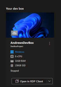 Creating and Using a Microsoft Dev Box – Andrew Taylor